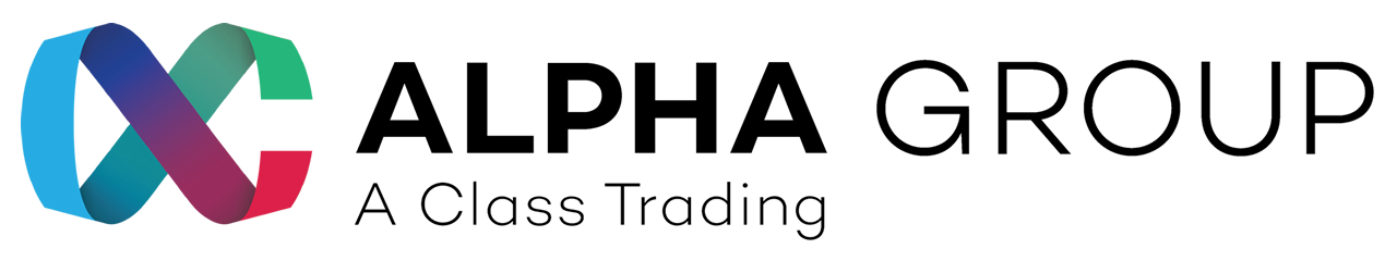 Logo Landscape White – Alpha Group